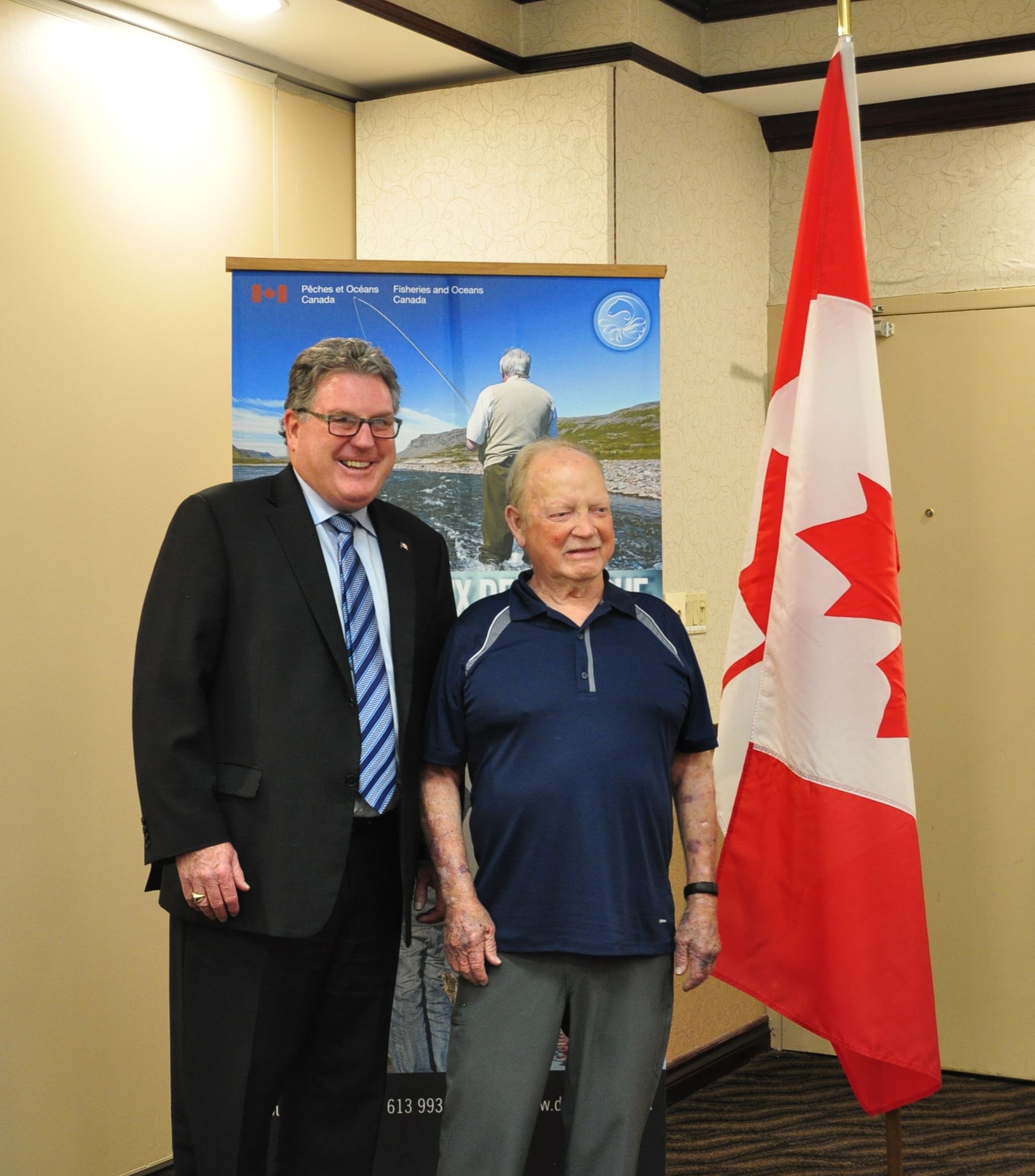 MP McColeman Presents Rod Jones with a National Recreational Fisheries ...