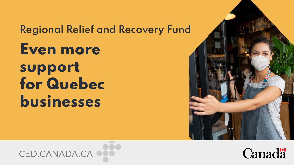 Government of Canada expands Regional Relief and Recovery Fund to ...