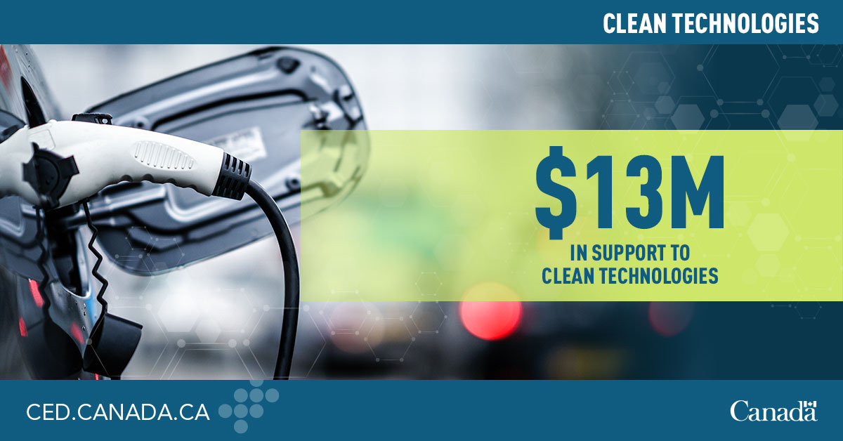 $13M investment in clean technologies for a sustainable future - Canada.ca