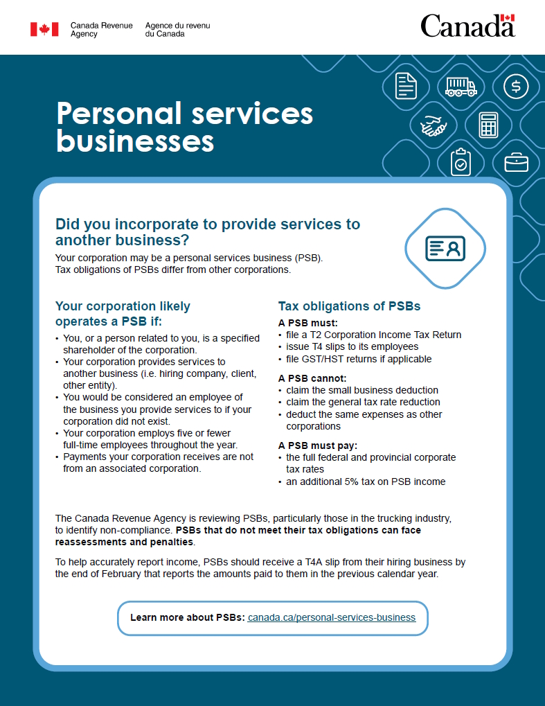 Fact sheet – Personal Services Business - Canada.ca