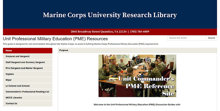 Research Guides at Library of the Marine Corps - Canada.ca