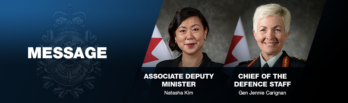 DMA/CDS Message Welcoming Deputy Minister Fox to Defence - Canada.ca