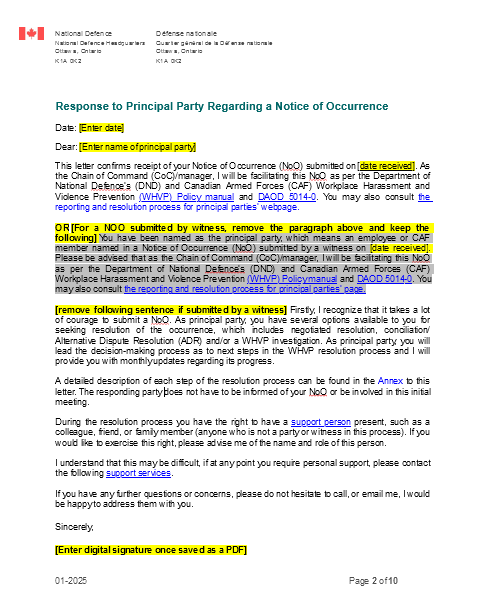 Workplace Harassment and Violence Prevention Communication Template ...