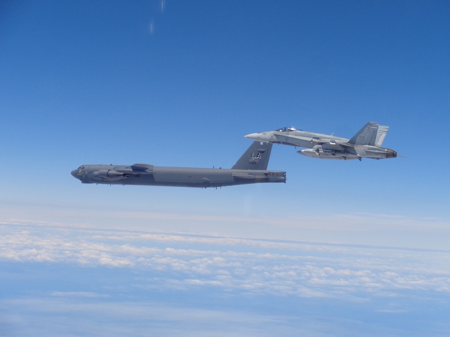 Canadian NORAD Region aircraft practice intercept and escort procedures ...