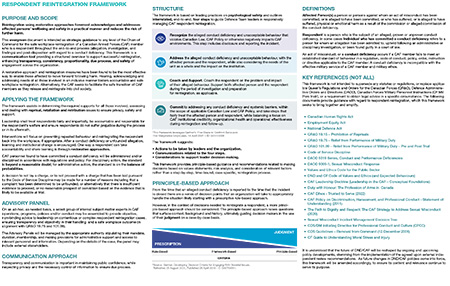 Workplace Reintegration Framework - Canada.ca