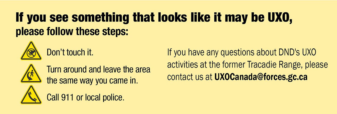 Practicing UXO Safety at the Former Tracadie Range, New Brunswick ...