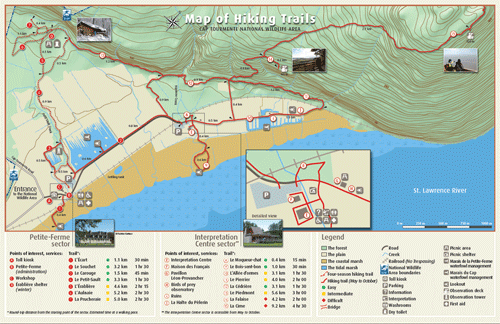 Cap Tourmente National Wildlife Area: map of hiking trails - Canada.ca