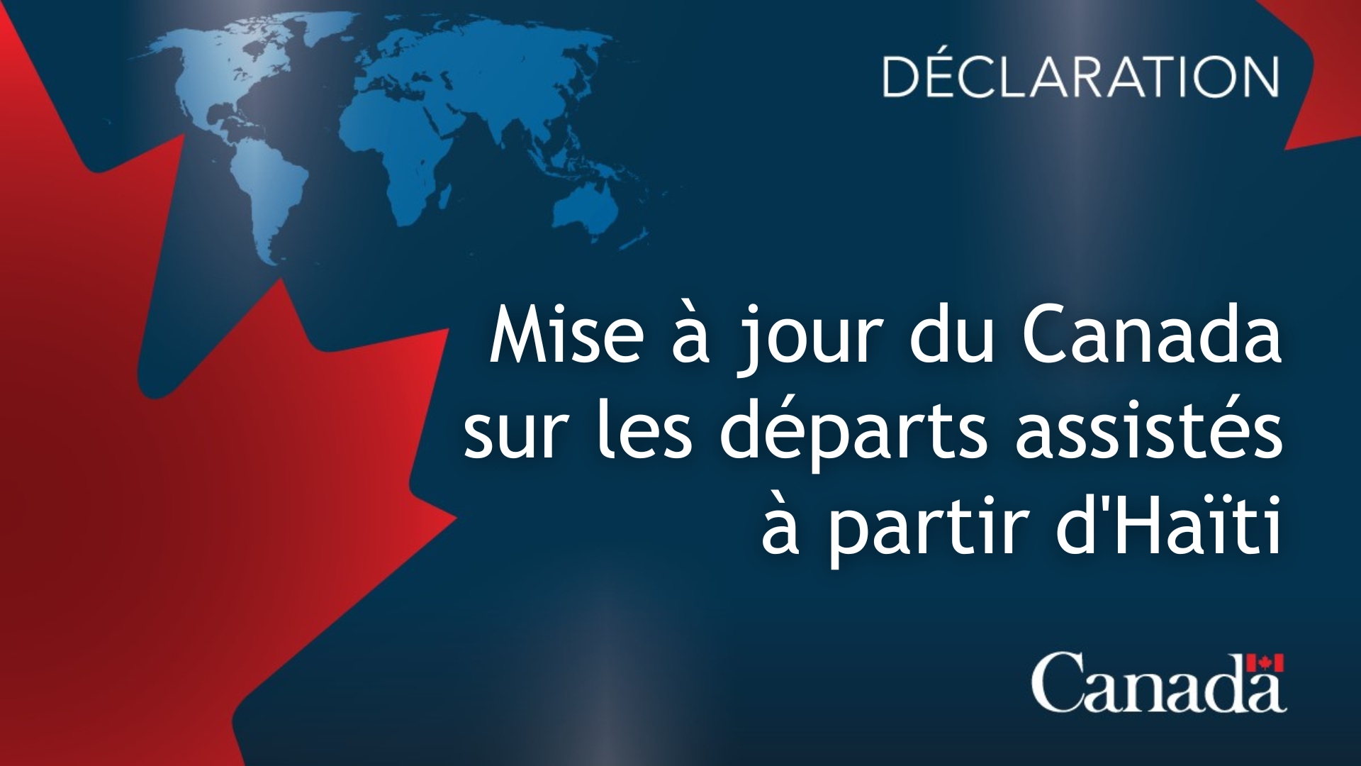 Le Canada fait le point sur les départs assistés à partir d’Haïti ...