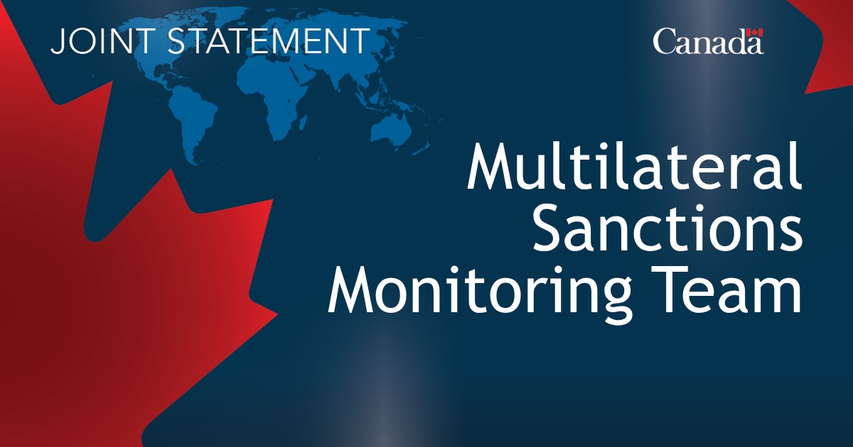 Joint statement on establishing Multilateral Sanctions Monitoring Team ...