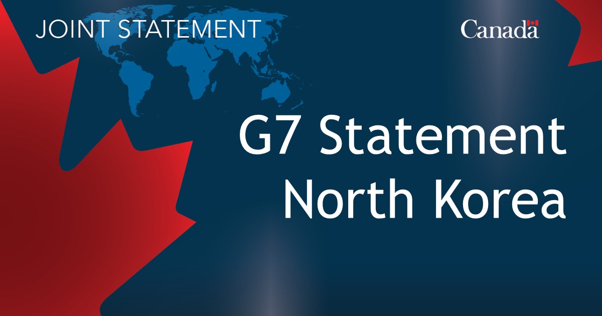 G7 foreign ministers’ statement on the Launch of an Intercontinental ...