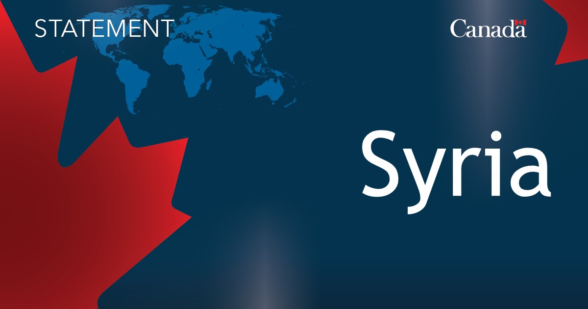 Statement on the situation in Syria - Canada.ca