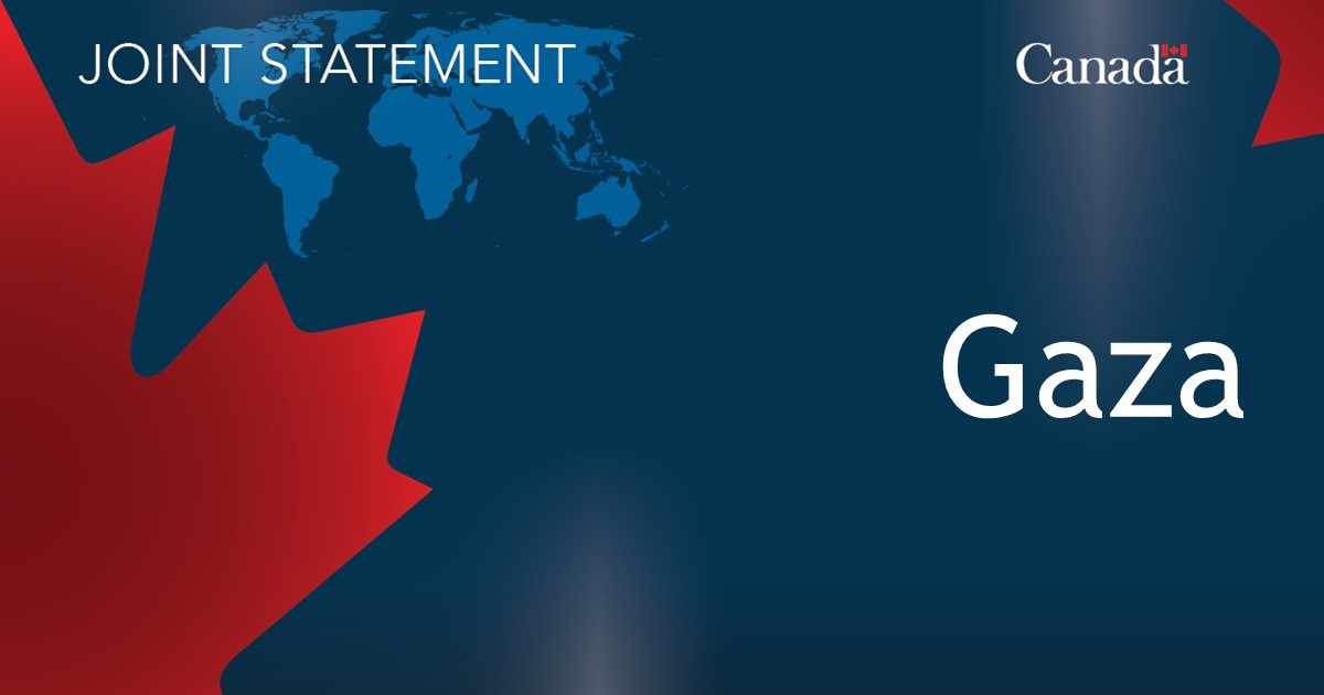 Joint donor statement on humanitarian aid to Gaza - Canada.ca