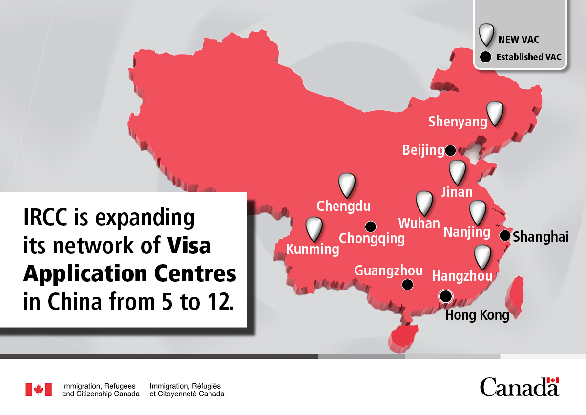 IRCC is expanding its network of Visa Application Centres in China from ...