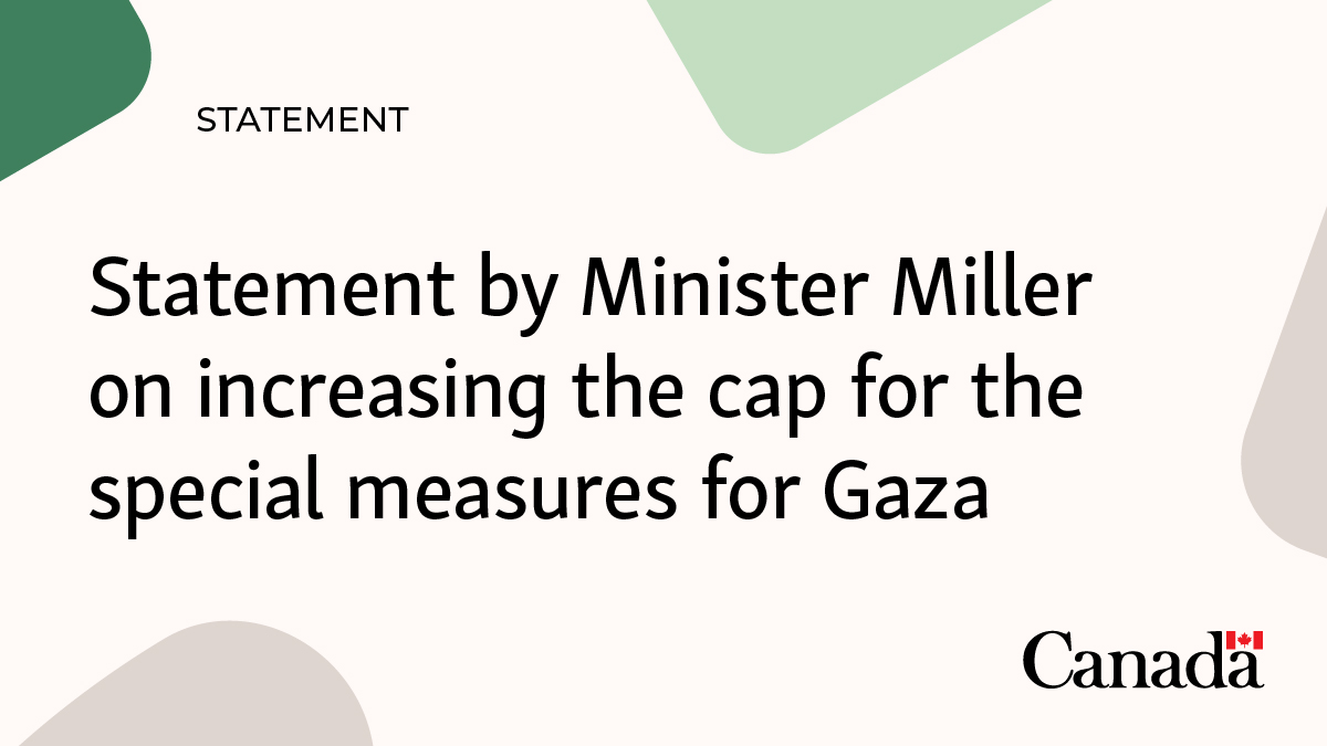 Statement by Minister Miller on increasing the cap for the special ...