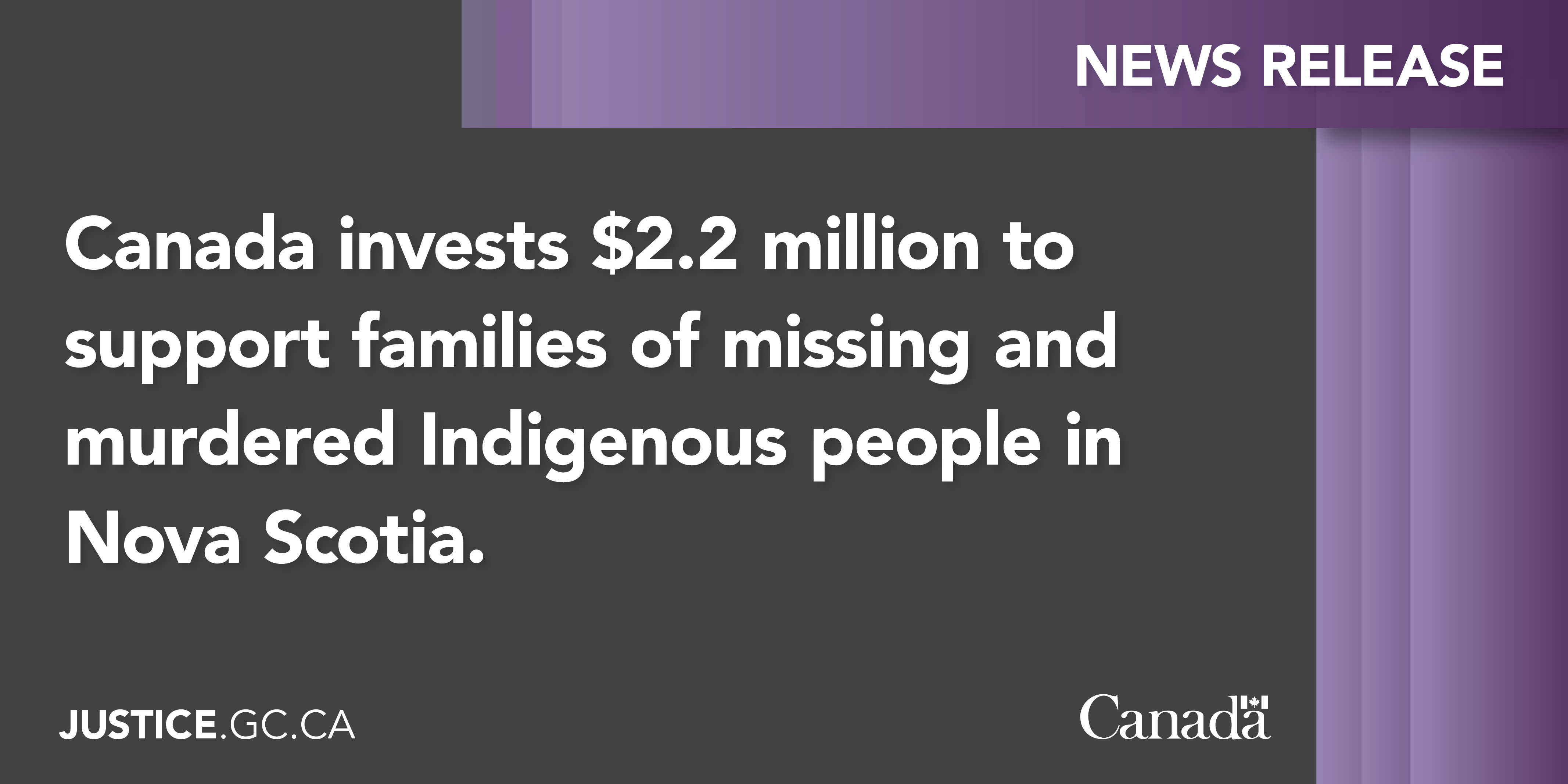 Canada invests $2.2 million to support families of missing and murdered ...