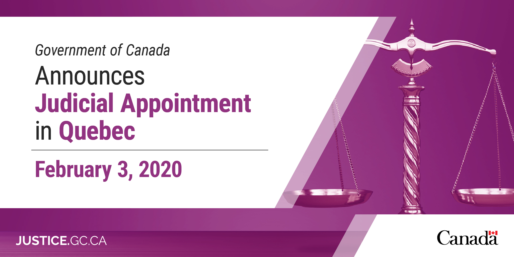 Government of Canada announces judicial appointment in the province of ...