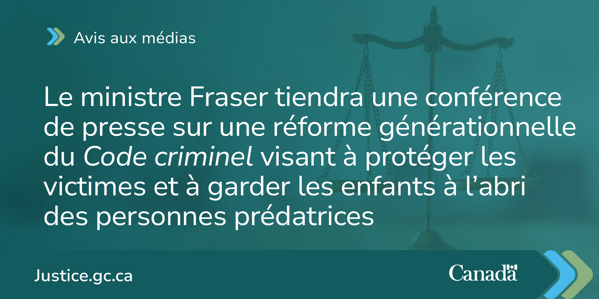 Le ministre Fraser tiendra une conférence de presse sur une réforme ...