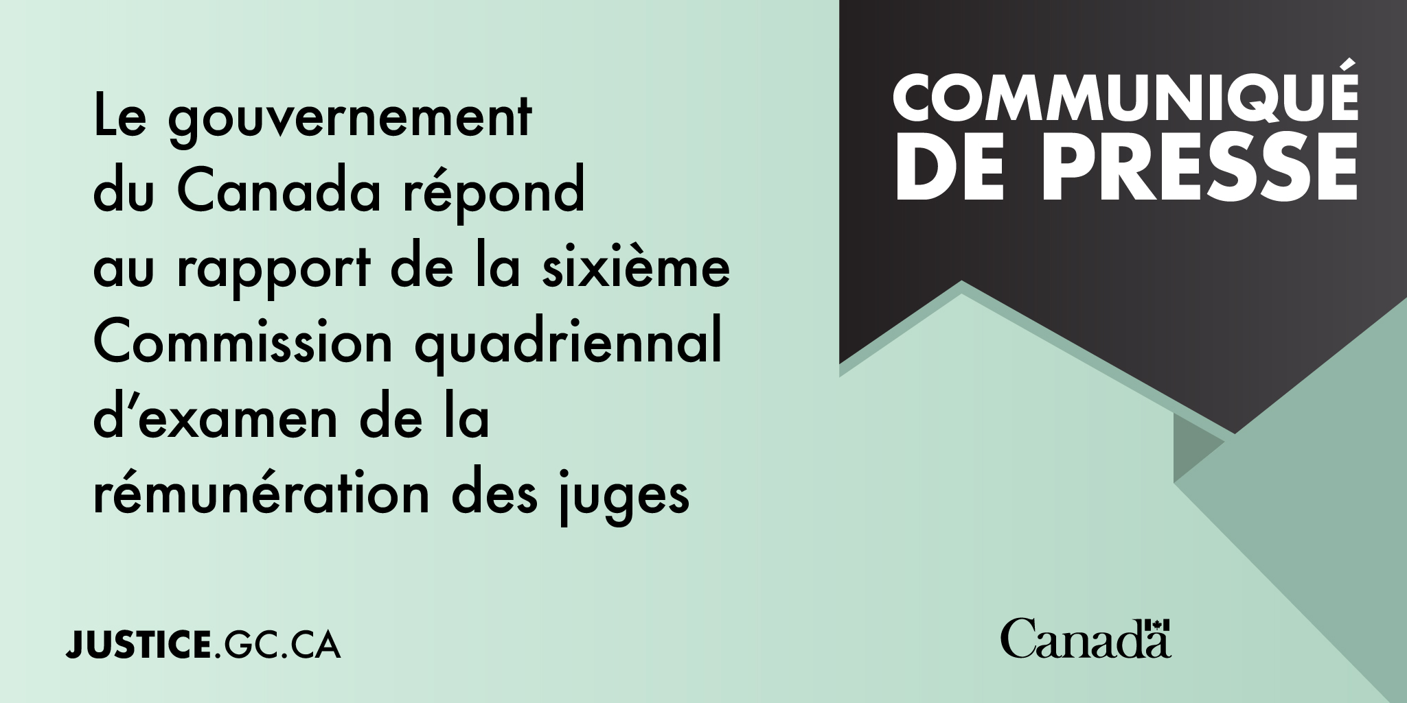 Le gouvernement du Canada répond au rapport de la sixième Commission ...