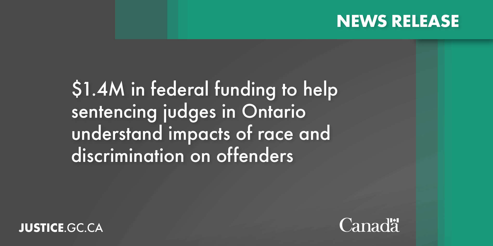 Federal funding to help sentencing judges in Ontario understand impacts ...