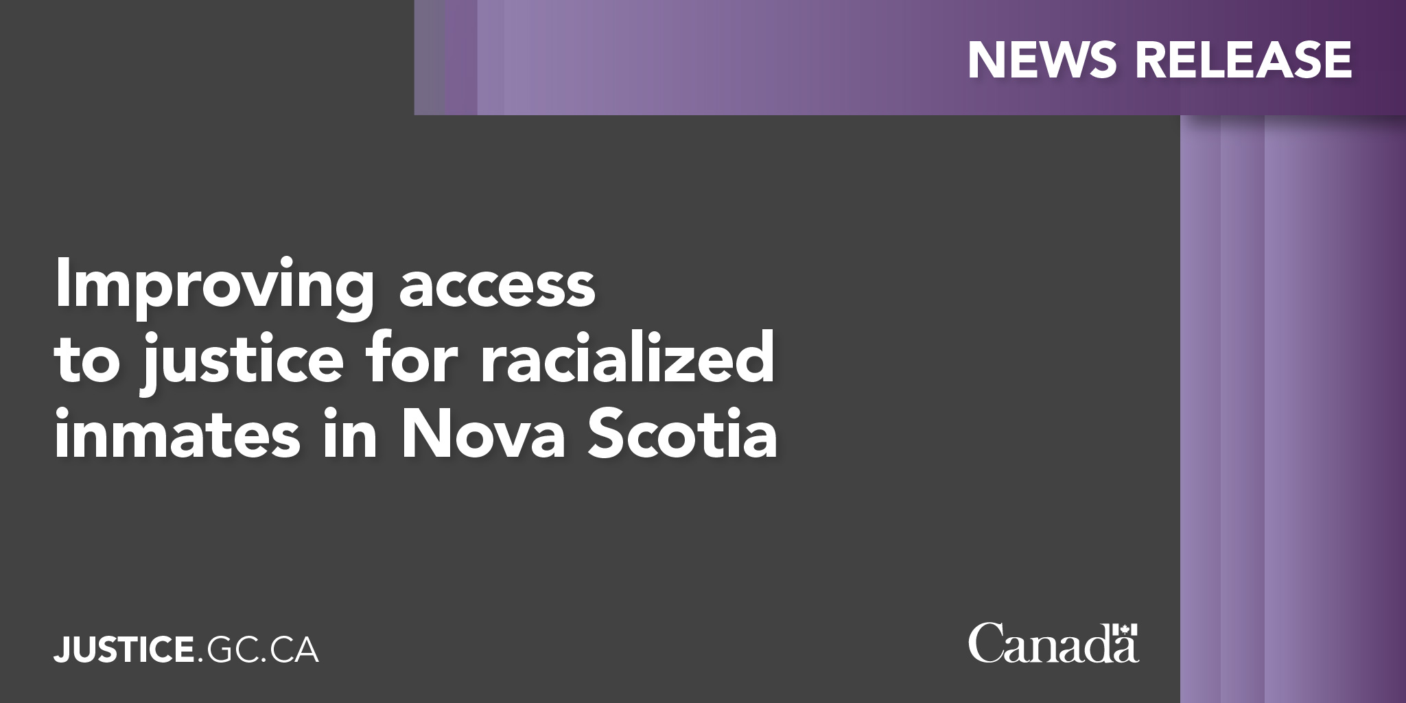 Funding to increase access to justice for racialized inmates in Nova ...