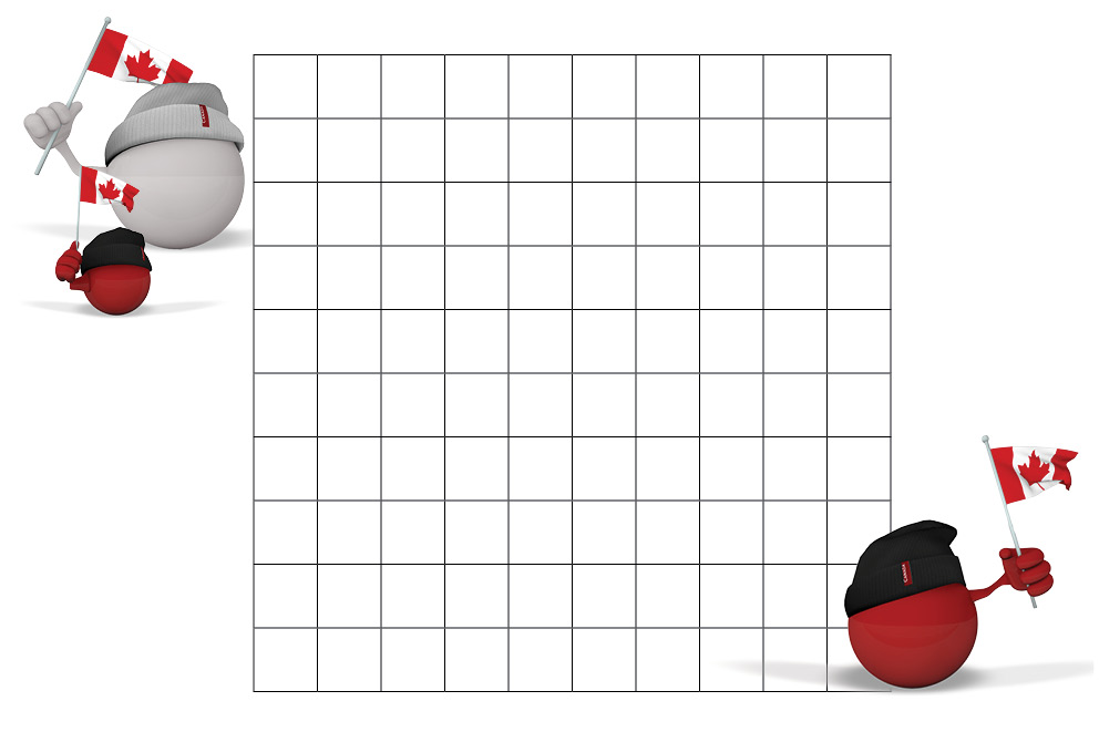 Find the words to complete the National Flag of Canada Day word search ...