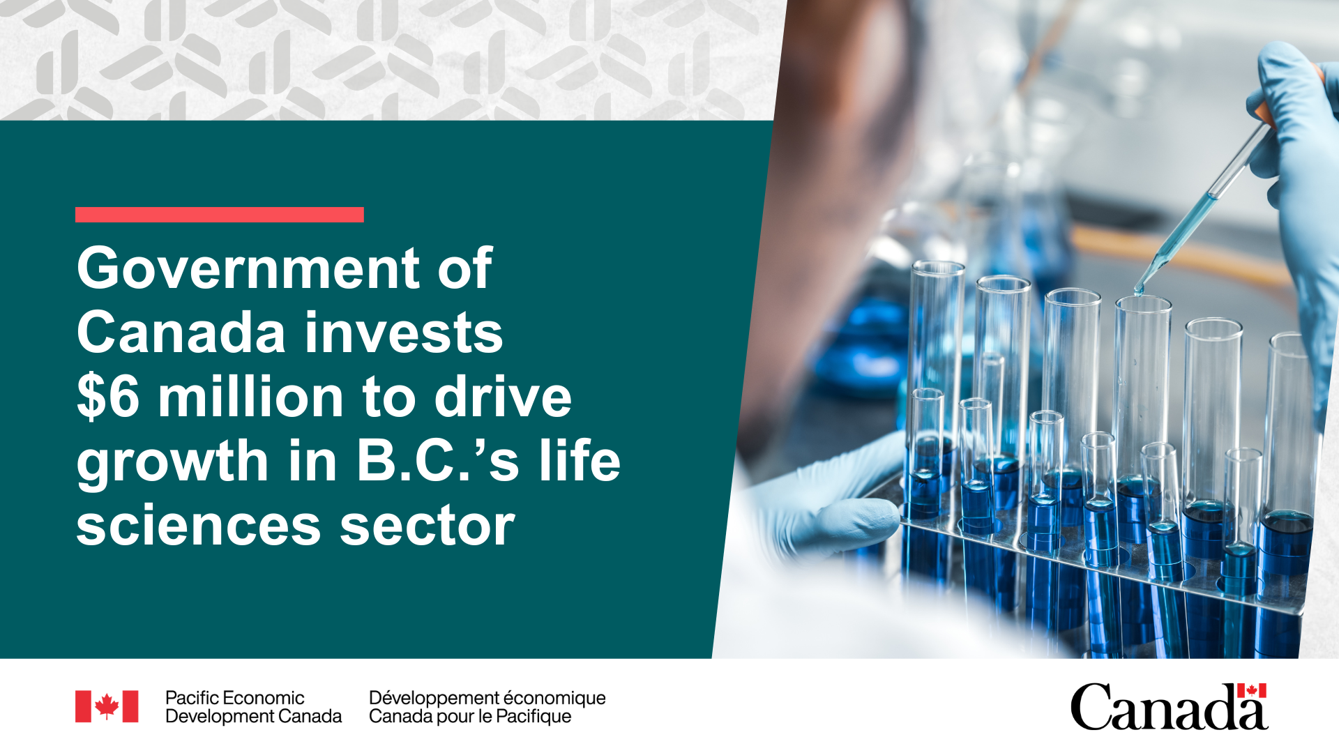 Government of Canada invests $6 million to drive growth in B.C.’s life ...